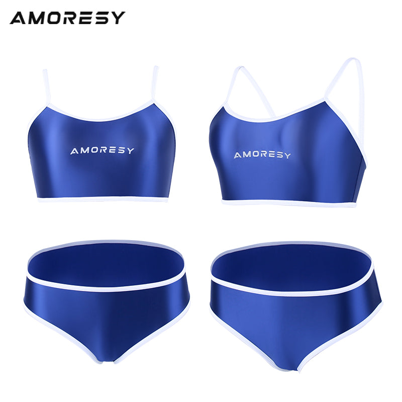 Azurine Keyhole Cutout Swimsuit Bikini – AMORESY